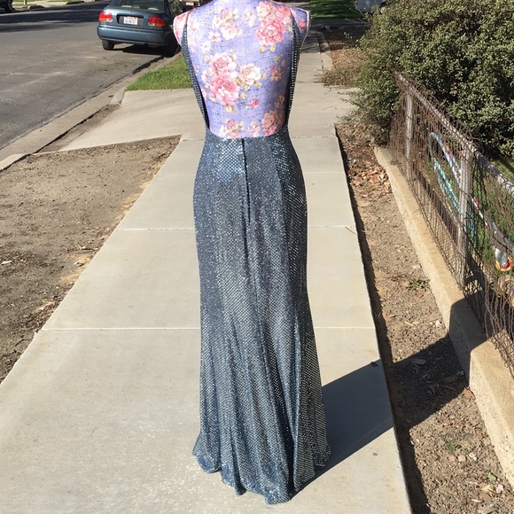 L.A. Glo | Dresses | Vintage 9s Y2k Gown La Glow Sequin Mermaid Formal ...